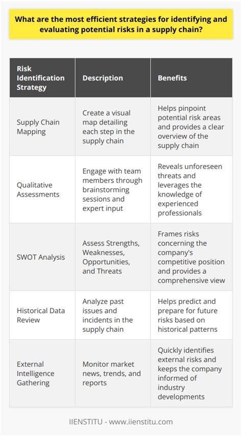 Efficient Strategies For Supply Chain Risk Management Iienstitu