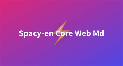 Nitrino Spacy En Core Web Md At Main