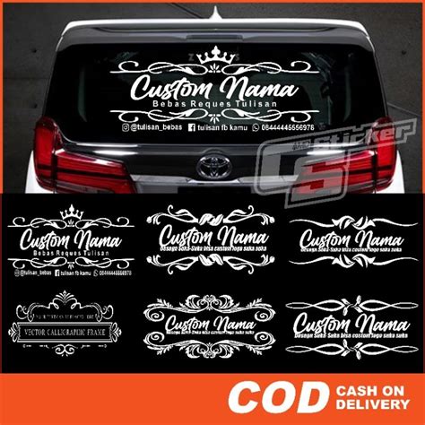 Jual Stiker Kaca Mobil Stiker Body Mobil Custom Nama Mobil Cutting