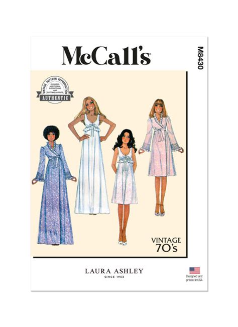 M8430 Misses Robe And Nightgown Mccalls