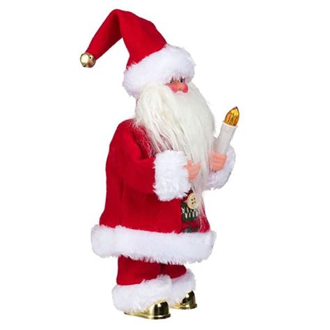 Коледна декоративна фигура Дядо Коледа Танцуващ Свирещ 25 см