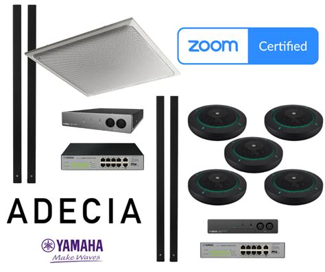 The Adecia Ceiling And Tabletop Microphone Line Array Speaker Solutions
