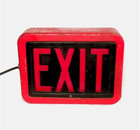 Exit Sign On Etsy A Global Handmade And Vintage Marketplace