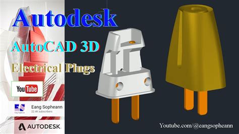 Autocad 3d Autodesk 3d Modeling How To Drawing Electrical Plugs Sketch Youtube