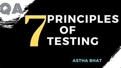 7 Principles Of Software Testing Youtube