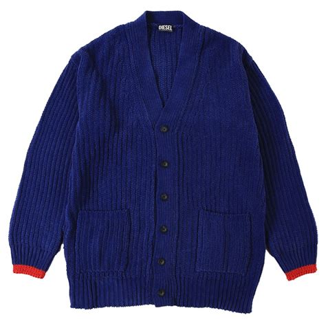 【楽天市場】 Diesel ディーゼル メンズ オーバーサイズ ローゲージ 長袖ロングニットカーディガン【k Moreno】【サイズm～xl】【1サイズ程大きめのサイズ感】【ブルー】die M