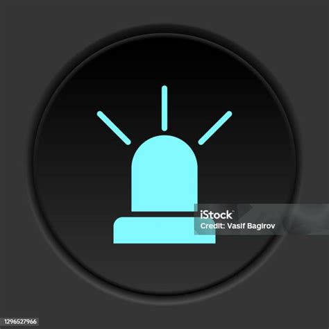 어두운 버튼 아이콘 구급차 자동차 집행 법 경찰 사이렌 응용 프로그램 일러스트를 위한 버튼 배너 라운드 배지 인터페이스 감시에 대한 스톡 벡터 아트 및 기타 이미지 Istock