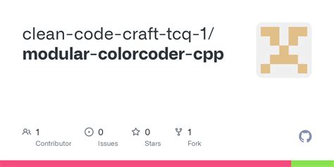 Github Clean Code Craft Tcq 1modular Colorcoder Cpp