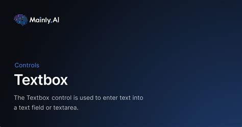 Textbox Mainlyai