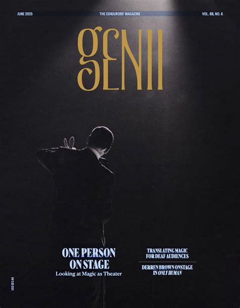 In The Latest Issue Of Genii The Conjurors Magazine I Participated In A Lively Roundtable