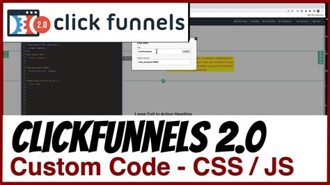 Clickfunnels 20 Secrets How To Add Custom Code To Your Pages Youtube