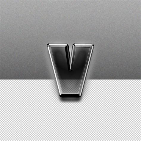 Premium PSD V Letter Text Effect