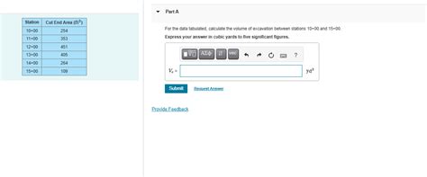 Solved Part Afor The Data Tabulated Calculate The Volume Of