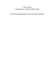 CISC Assignment Docx CISC Assignment Research Paper Topic A Software