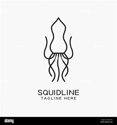 Squid Line Logo Design Stock Vector Image And Art Alamy