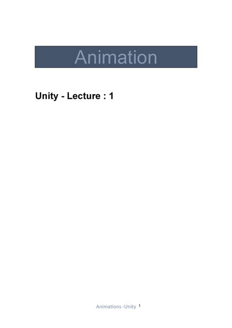 Animations Unity Lecture Animation Unity Lecture Creating And Using Scripts The