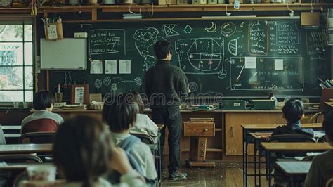 Professional Teacher Delivering A Lesson To Students In A Traditional