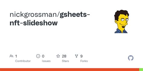 GitHub Nickgrossman Gsheets Nft Slideshow