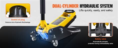 Vevor Low Profile Floor Jack 2 Ton Heavy Duty Dual Piston Rapid Pump