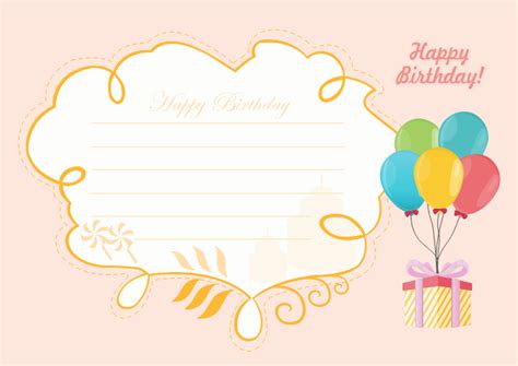 Birthday Card Template For Him Free Happy Birthday Cards Editable