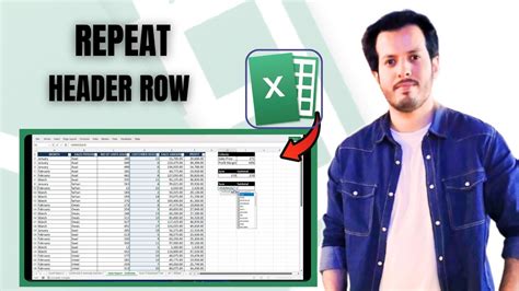 How To Repeat Header Row On Every Page In Excel Step By Step Guide Youtube