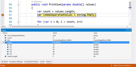 The Autos Window Mastering Visual Studio 2017 Book