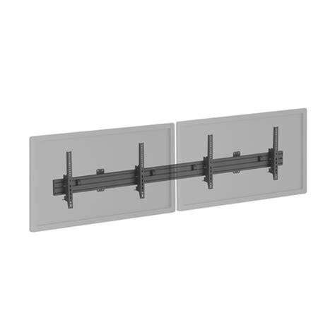 Support Tv Mural Menu Board 2 écrans 45 55 Noir Support Tv But