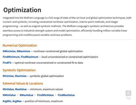 Wolfram Optimization Model Solve Analyze Designs