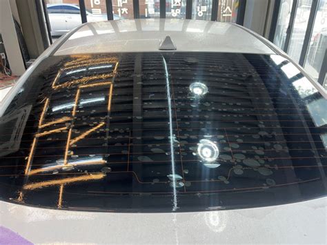 뒷유리 썬팅 기포 제거 열선 손상 없이 제거 하는 방법 네이버 블로그