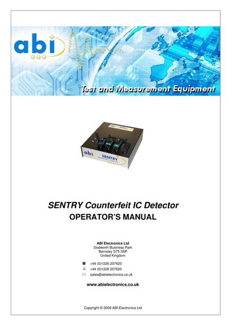 PDF SENTRY Counterfeit IC Detector Cedesa Com Mx The Basic Principle Of