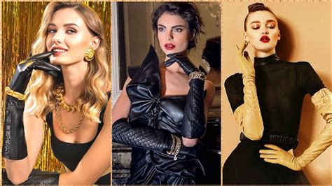 Newest Fashion Of Opera Length Leather Long Gloves Designs How To Style
