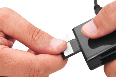 Memory Card And Reader Stock Image Image Of Communicate