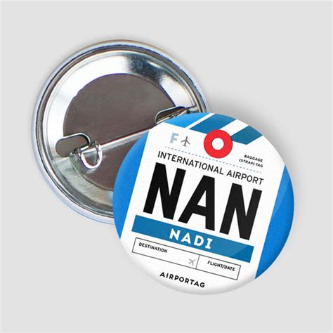 Pinback Button Nadi Intl Airport Nadi Fiji Iata Code Nan