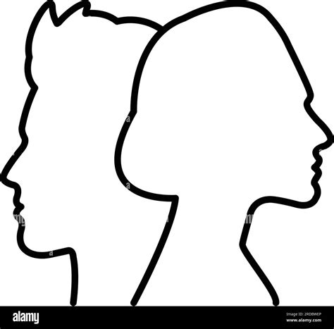 Girl Profile Silhouette Outline