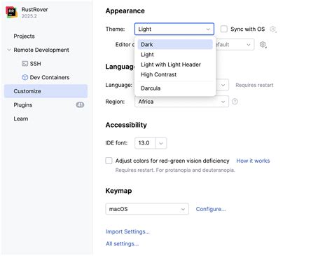 首次运行 Rustrover Rustrover 文档 首次运行 Rustrover Rustrover 文档
