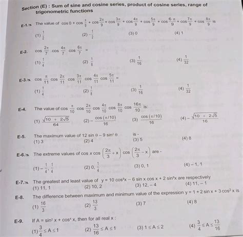 Section E Sum Of Sine And Cosine Series Studyx