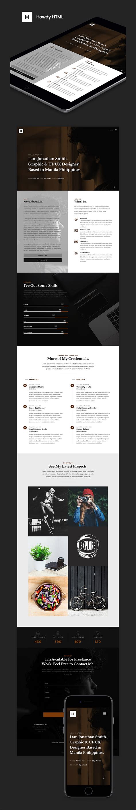 Howdy Minimal Responsive HTML Web Template Bypeople