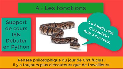 Cours De Python 4 5 Les Fonctions Youtube