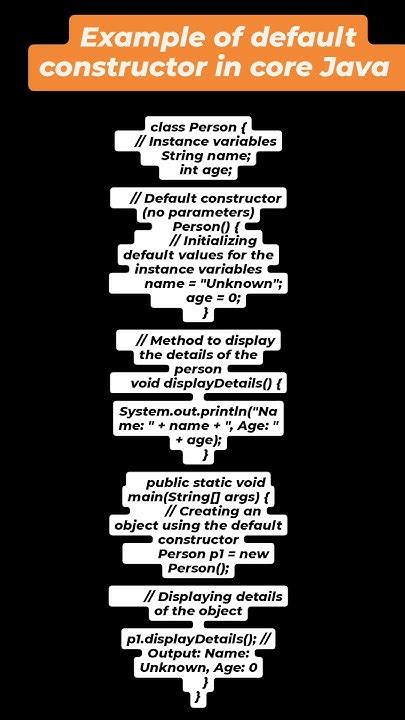 Understanding Default Constructors In Java Initialize Objects With