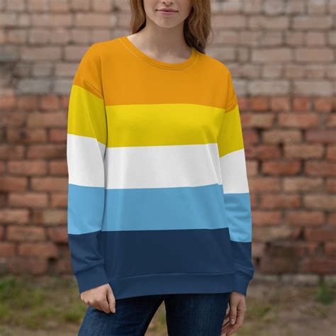 Aroace Sunset Flag Sweatshirt Aro Ace Sweater Aroace Pride Clothing