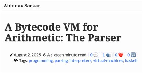 A Fast Bytecode Vm For Arithmetic The Parser
