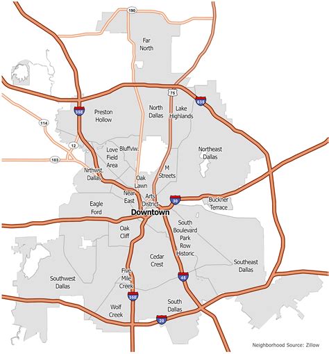 Dallas Neighborhood Map Best Neighborhoods In Dallas For Young
