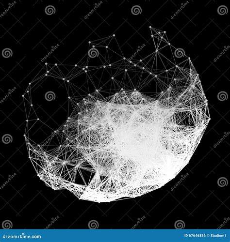 Connection Structure Wireframe Vector Illustration Stock Vector Illustration Of Abstract