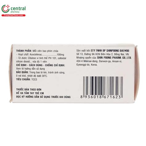 Thuốc Aclon mg điều trị bệnh thoái hoá khớp giá bao nhiêu