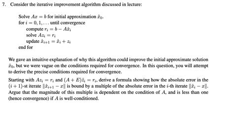 Solved 7 Consider The Iterative Improvement Algorithm