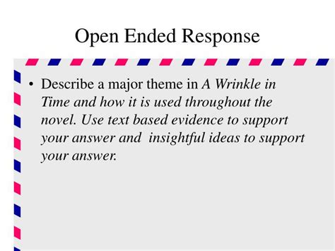 How To Write A Good Open Ended Response