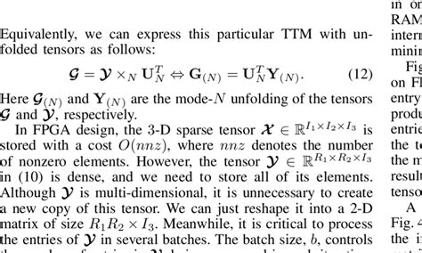 tensor times matrix ttm data flow download scientific diagram
