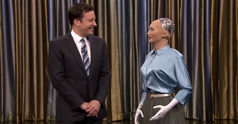 Jimmy Fallon Plays ‘rock Paper Scissors With Sophia The Human Like Robot