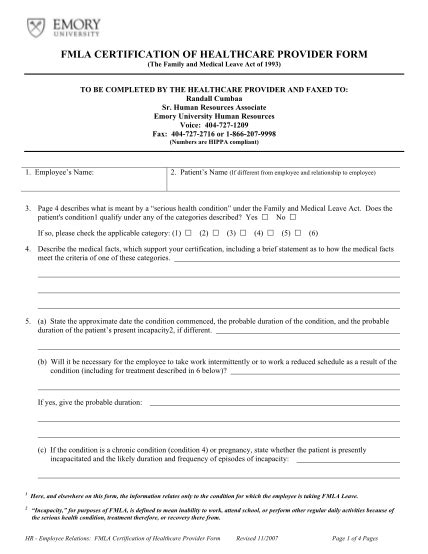 18 Fmla Forms For Employee Free To Edit Download And Print Cocodoc