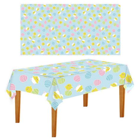 Easter Plastic Tablecloth 54 X 108 Inch Rectangular Easter Table Cover